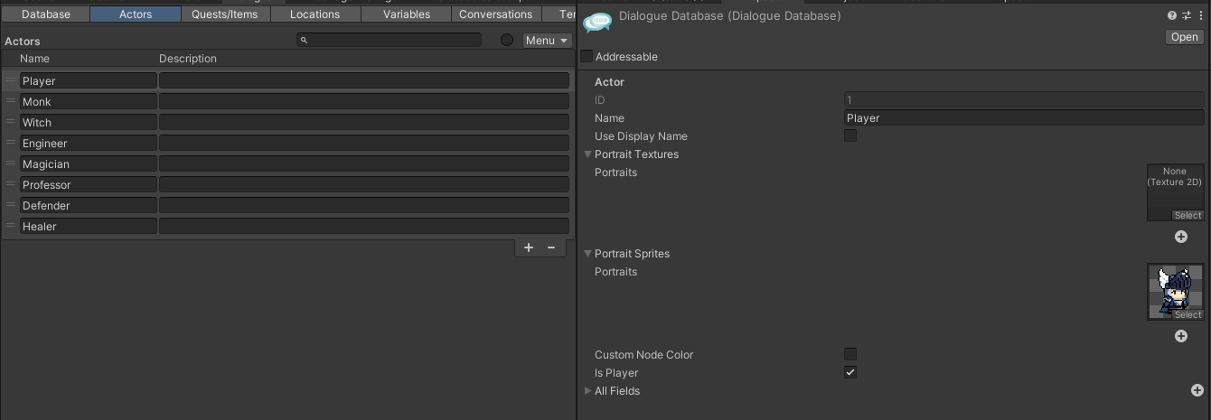 【Dialogue System for Unity】の使い方～その2（ActorとConversationsについて）～ | TopDown Engineを極める