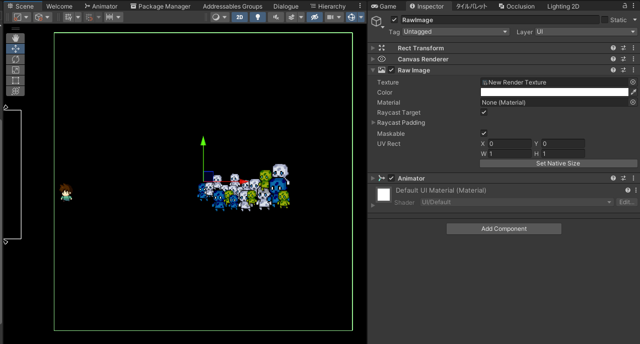 【Unity】TimelineとRenderTextureを使ってキャラクターが動くタイトル画面を作ってみよう | TopDown Engineを極める